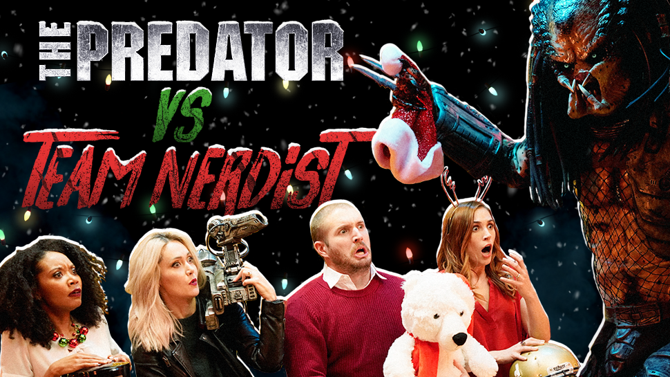 THE PREDATOR Visits Team Nerdist for Holiday Cheer - Nerdist