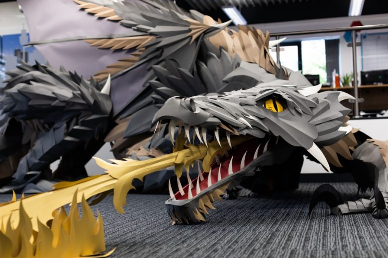 43-Foot-Long Paper Dragon Is the Ultimate Office Ornament - Nerdist