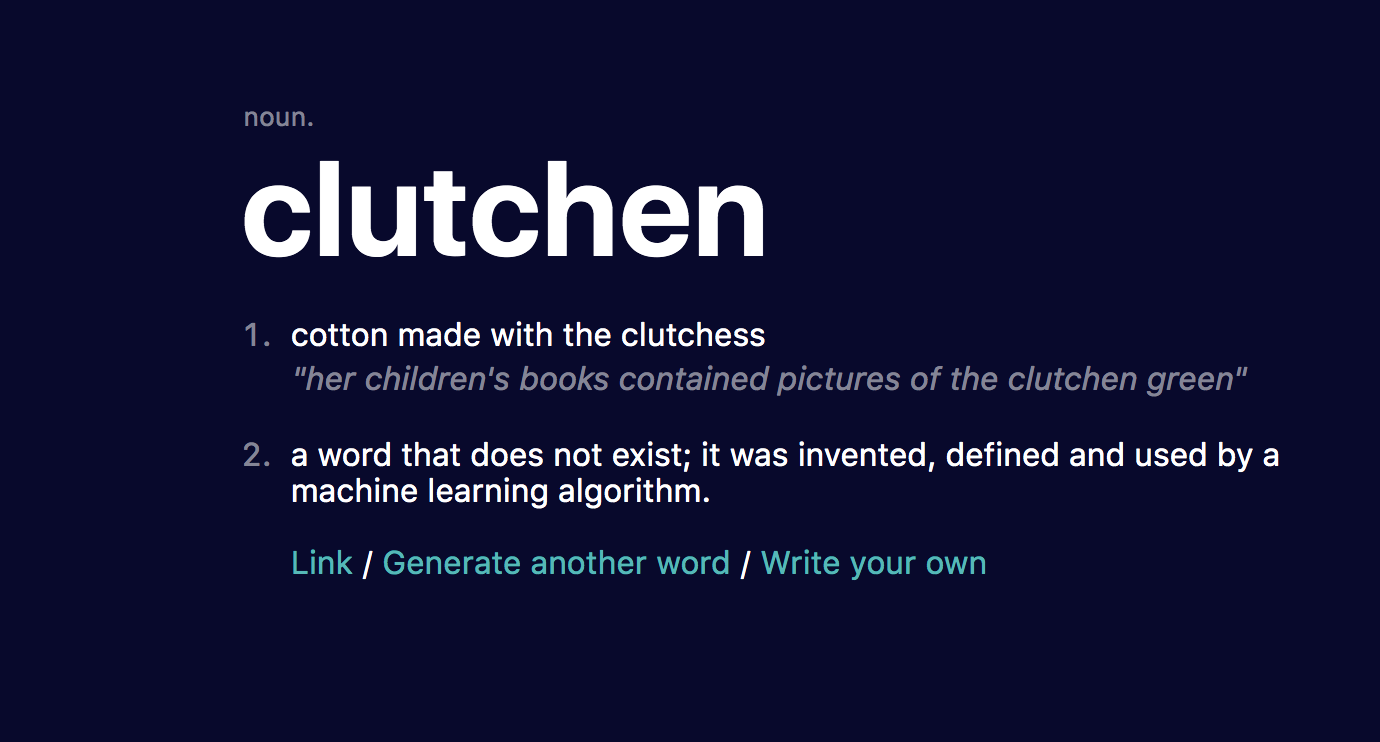 This AI Dictionary Makes Up Words And Their Definitions Nerdist