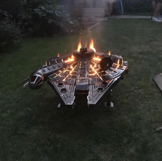 Millennium Falcon Fire Pit Blends STAR WARS and Cosiness - Nerdist