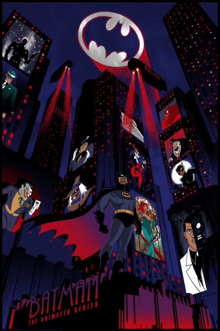 New BATMAN: THE ANIMATED SERIES Prints Evoke Gotham's Art Deco - Nerdist