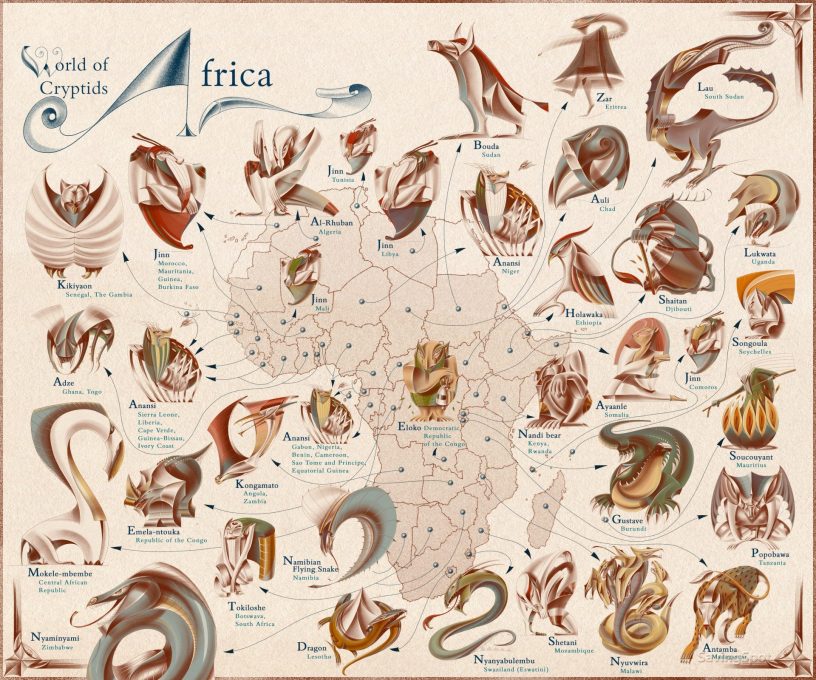 Map Shares Every Country's Most Famous Mythical Creature - Nerdist
