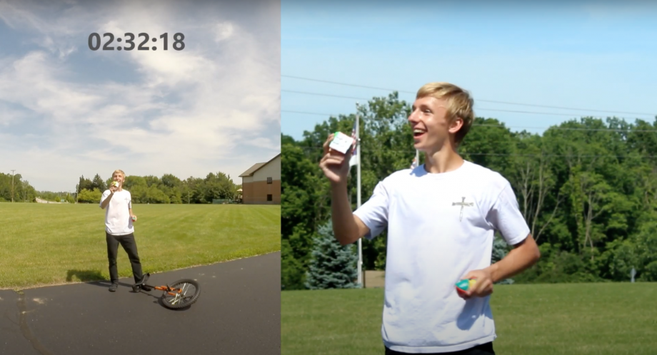 This Legend Juggles and Solves 3 Rubik's Cubes While Unicycling - Nerdist