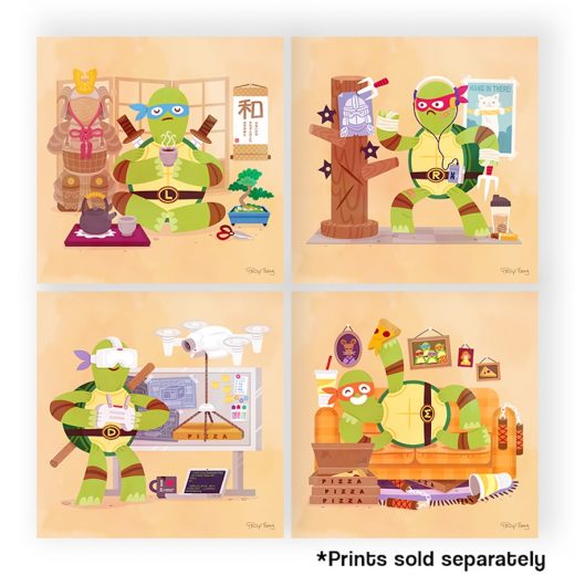 TEENAGE MUTANT NINJA TURTLES Chill at Home in Delightful Print ...