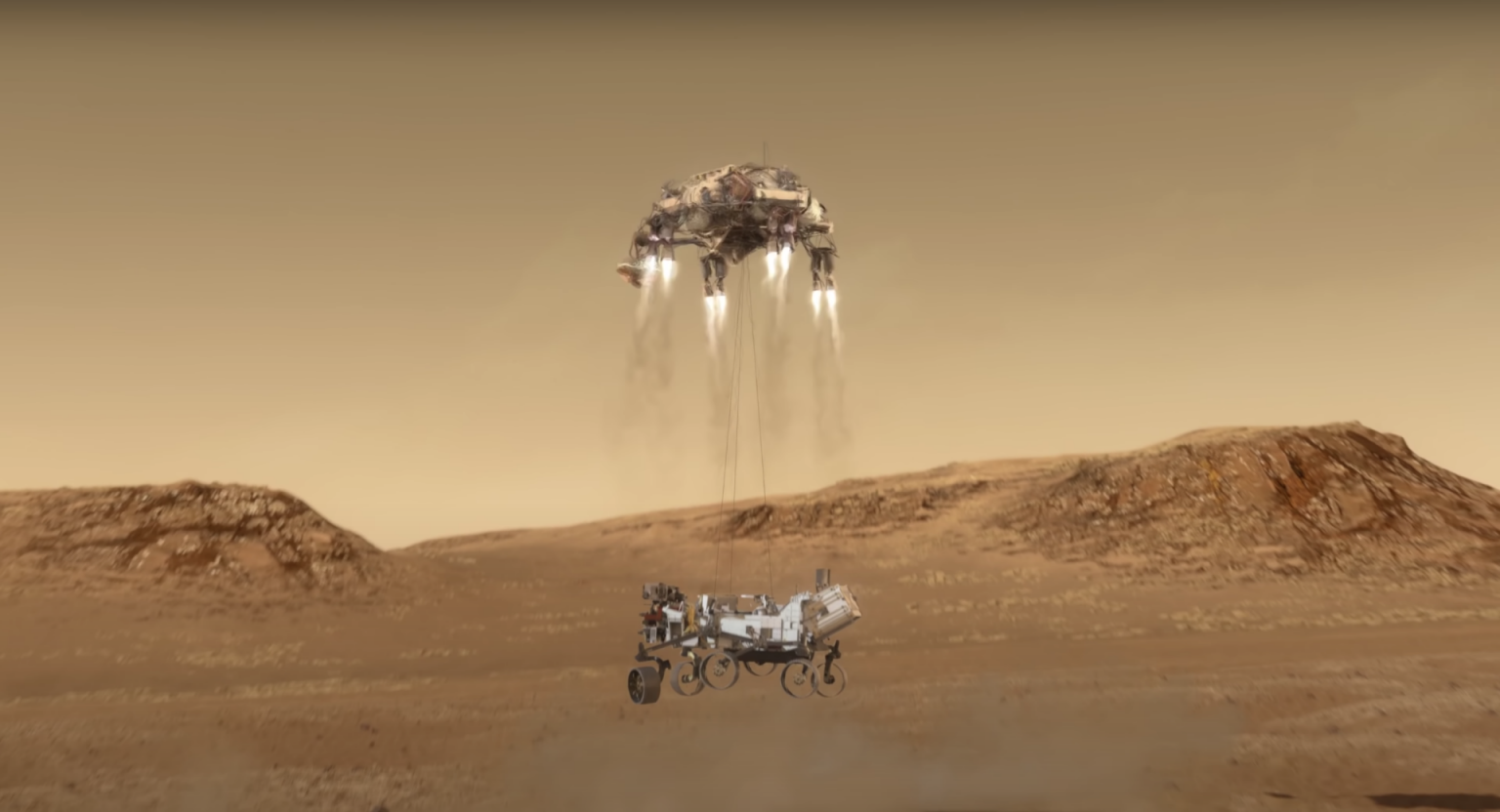 Watch Incredible Way 'Perseverance' Rover Will Land on Mars - Nerdist