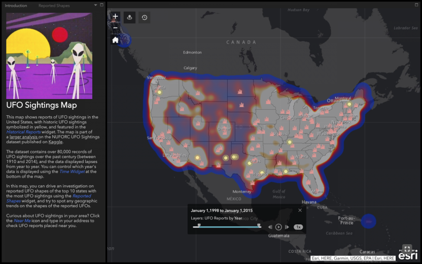 Explore USA's History of UFO Sightings with This Interactive Map - Nerdist