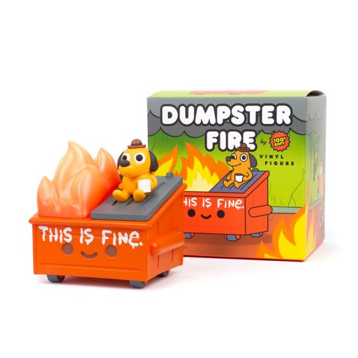 Cute Dumpster Fire Toy Meets Iconic 'This Is Fine' Comic - Nerdist