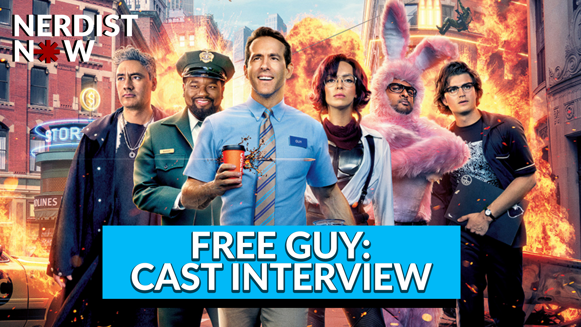 Free Guy: Ryan Reynolds, Jodie Comer, & Lil Rel Howery Interview - Nerdist