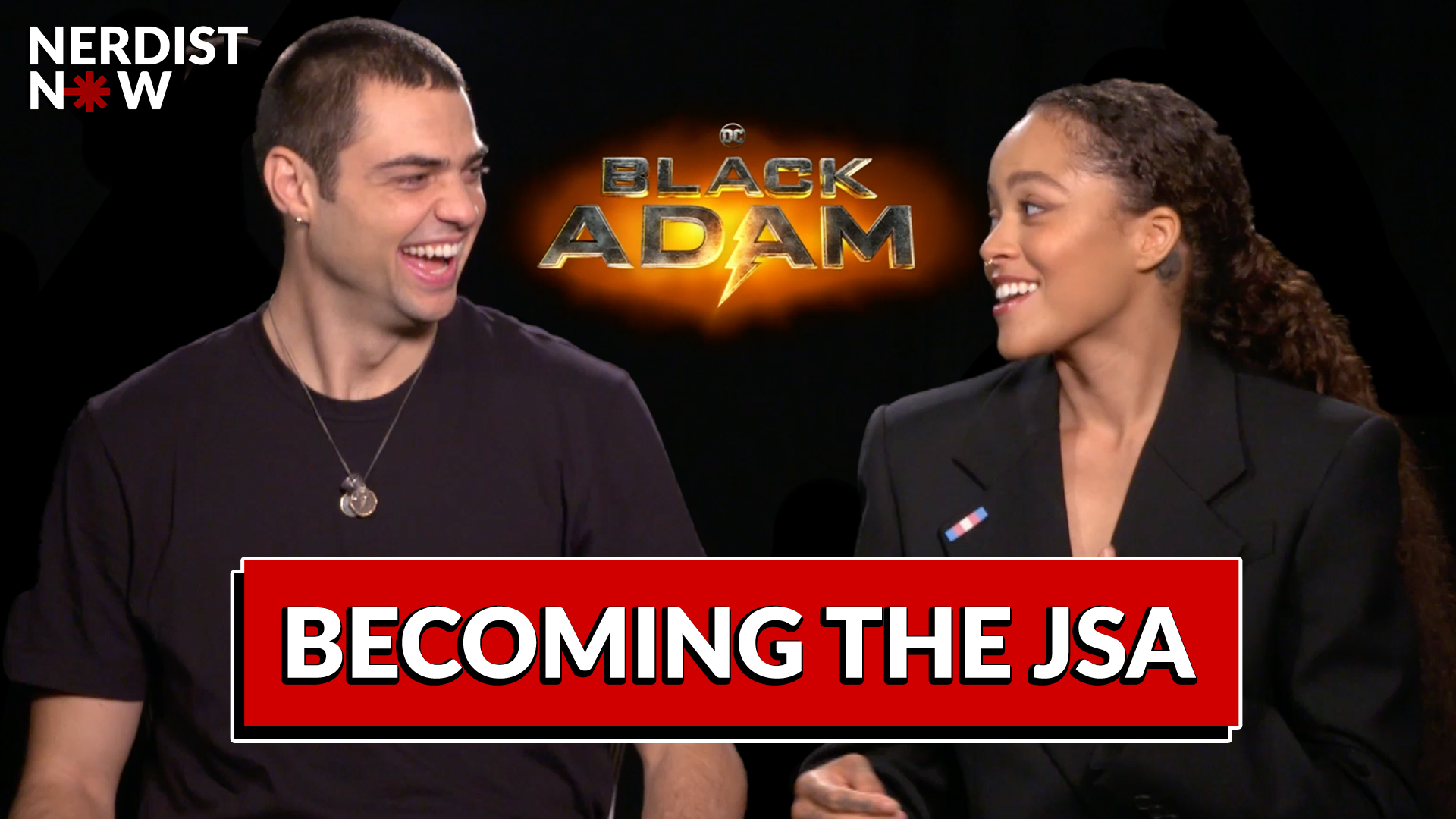 Black Adam Cast Talk Atom Smasher Cyclone And Working With The Rock Nerdist