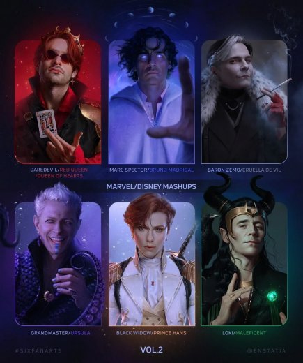 Disney/MCU Character Mashup Art Creates a Stunning Universe - Nerdist