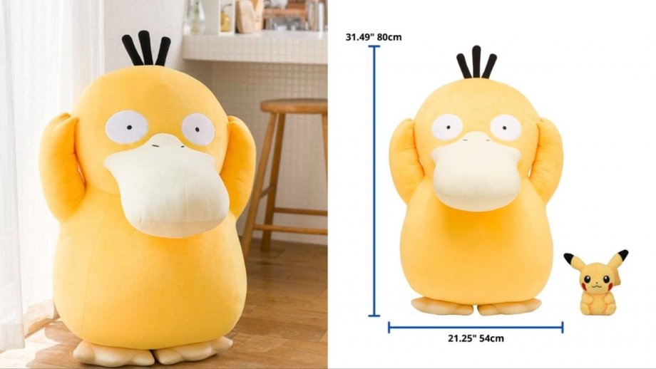 $300 Life-Size Psyduck Plush Matches Pokédex Height - Nerdist