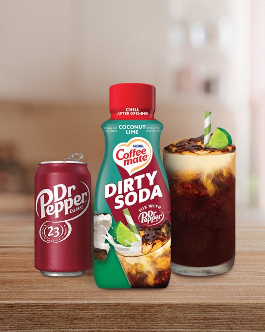 Coffee Mate's Dirty Soda Creamer Is Designed for Dr. Pepper - Nerdist