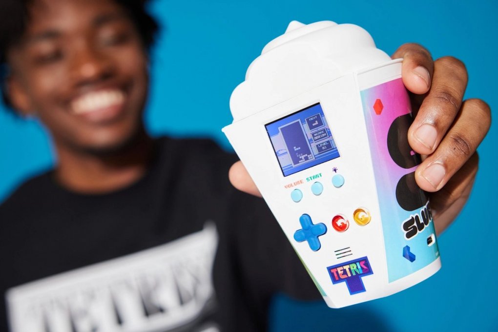 7-Eleven and Tetris Collaboration Yields Slurpee-Shaped Handheld Gaming ...
