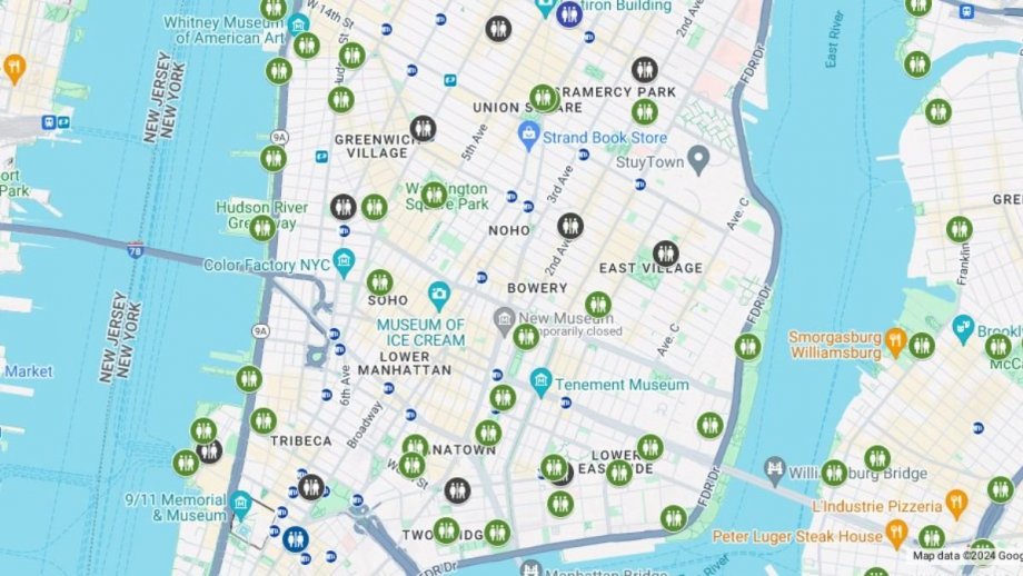 Don't Visit NYC Without Its New Bathroom Map - Nerdist