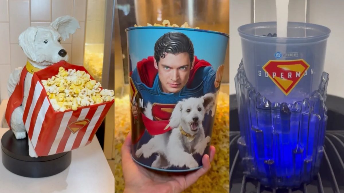 Krypto Soars with Kal-El in Cinemark's SUPERMAN Popcorn Buckets - Nerdist